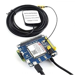 4G / 3G / GNSS HAT Module for Raspberry Pi Zero/Zero W/Zero WH/2B/3B/3B+ Based on SIM7600A-H, 4G Communication and GNSS Positioning Module Support LTE CAT4 up to 150Mbps for North America
