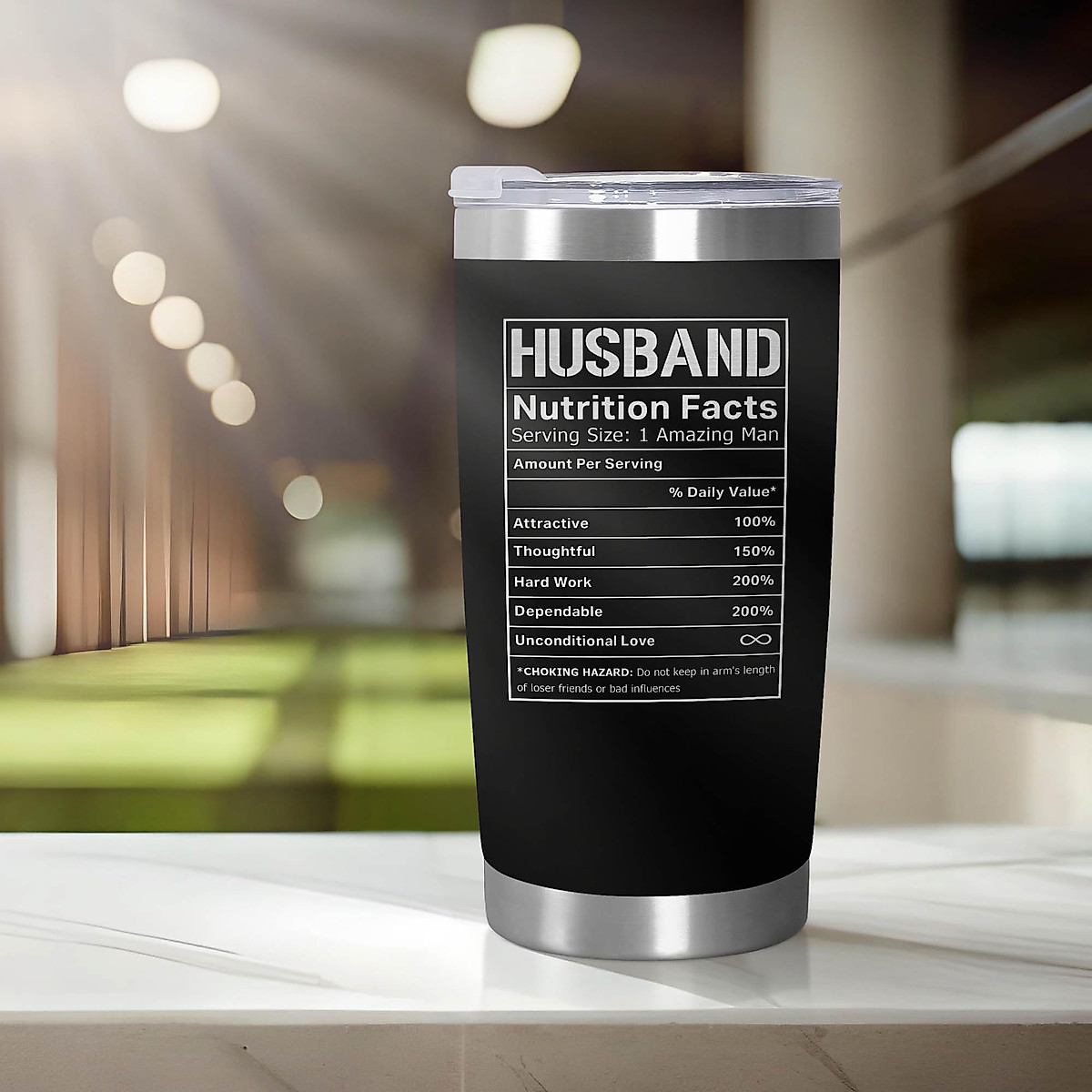 TEEZWONDER Mens Gifts for Him Husband - Stainless Steel Insulated Coffee Tumbler With Lid 20 Oz - Anniversary Birthday Gifts for Him Husband from Wife