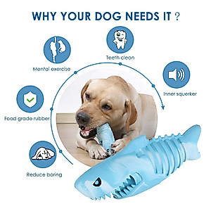 Dog Chew Toys for Aggressive Chewers, Squeaky Toys for Medium Large Dogs, Almost Indestructible Tough Durable Puppy Teething Toys