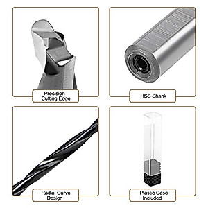 uxcell Brad Point Drill Bits for Wood 3mm x 70mm Forward Turning HSS for Woodworking Carpentry Drilling Tool