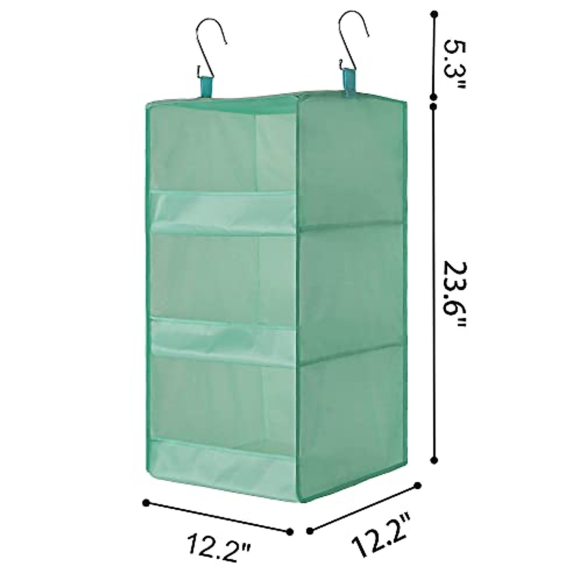 GRANNY SAYS Bundle of 1-Pack Light Green Hanging Organizer & 1-Pack Light Blue Hanging Closet Organizer