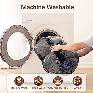 INVENHO Large Dog Bed for Large Medium Small Dogs, Rectangle Washable Dog Bed, Orthopedic Dog Sofa Bed, Durable Plush Pet Bed, Soft Calming Sleeping Puppy Bed with Anti-Slip Bottom L(30"x24"x9")