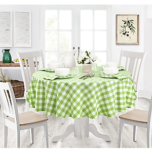 Home Bargains Plus Country Rustic Buffalo Green Plaid Bundle Including Table Runner, Placemats, and Napkins