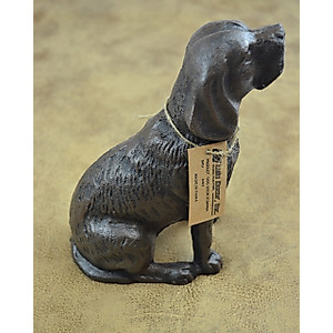 LuLu Decor, Cast Iron Decorative Dog Door Stopper, Doorstops, Sculpture, Dog Statue (Antique Black 4 lbs)