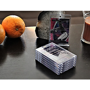 UVBLOC One Touch Card Holder (5 Pack) 35pt Magnetic Baseball Card Sleeves Pro Hard Case Protectors for Trading Football Basketball Sports Pokemon Cards