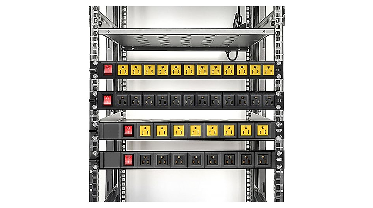 BTU 12 Outlet Metal Rack-Mount Power Strip Surge Protector