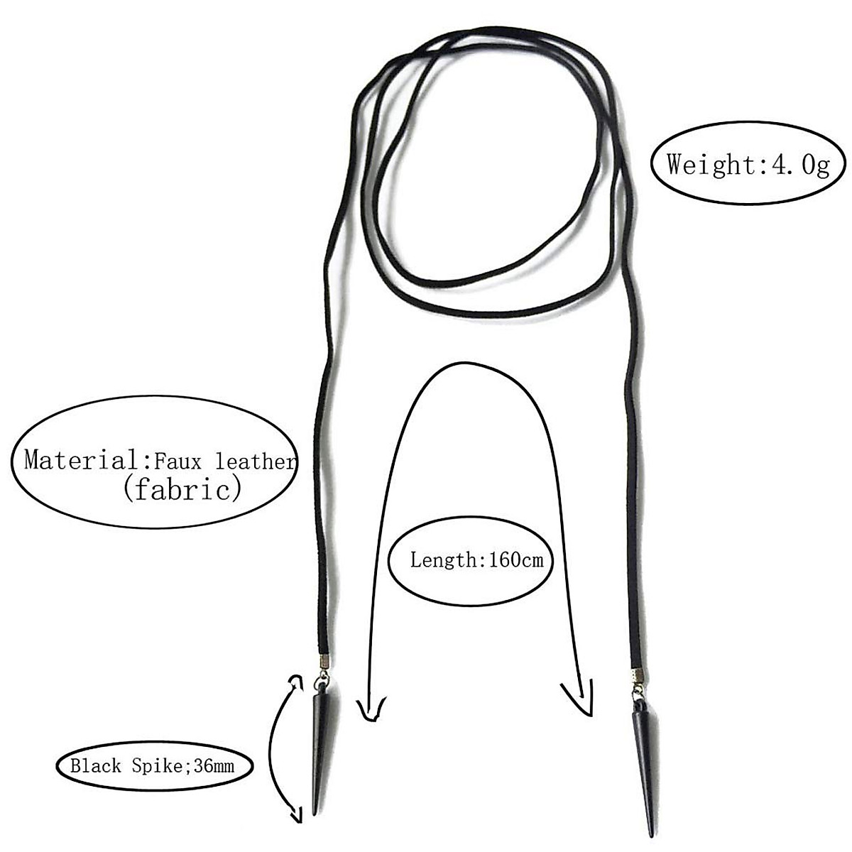 Sakytal Boho Long Choker Necklace Black Wrap Hippie Necklaces Chain Velvet Necklace Jewelry for Women