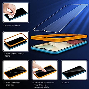 Unique Me [3 Pack] Screen Protector for Samsung Galaxy A32 5G / A12 4G Tempered Glass, 9H Hardness [Case Friendly] [Alignment Frame Easy Installation] High Definition Bubble Free