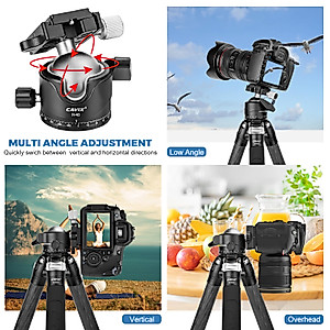 Tripod Ball Head, CAVIX H-46 Metal Ball Head Camera Tripod Head 44lbs/20kg Load with Arca Swiss Quick Release Plate for Tripod, Monopod, DSLR, Camera