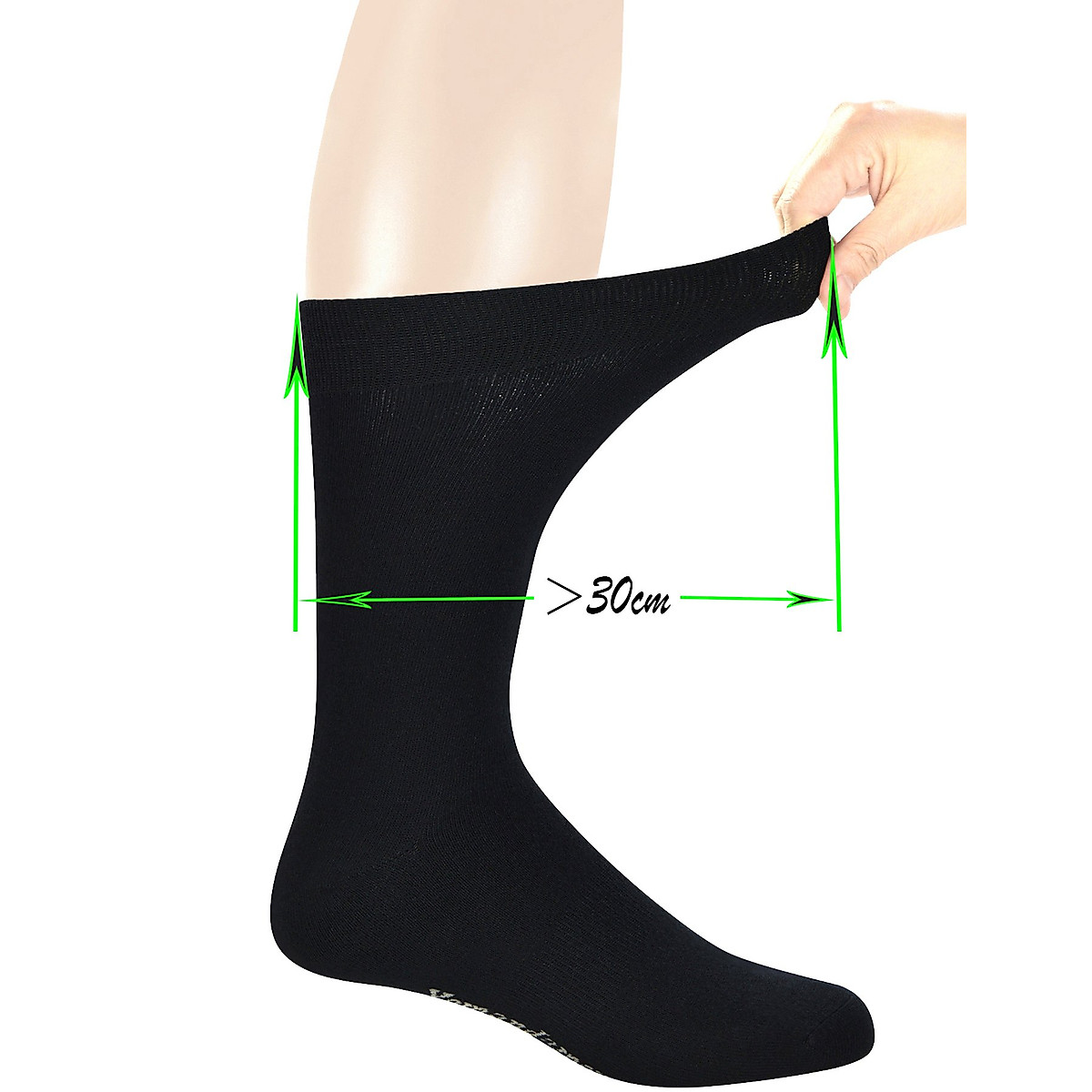 Yomandamor 5 Pairs Men's Crew Dress Socks with Arch Support and Seamless Toe