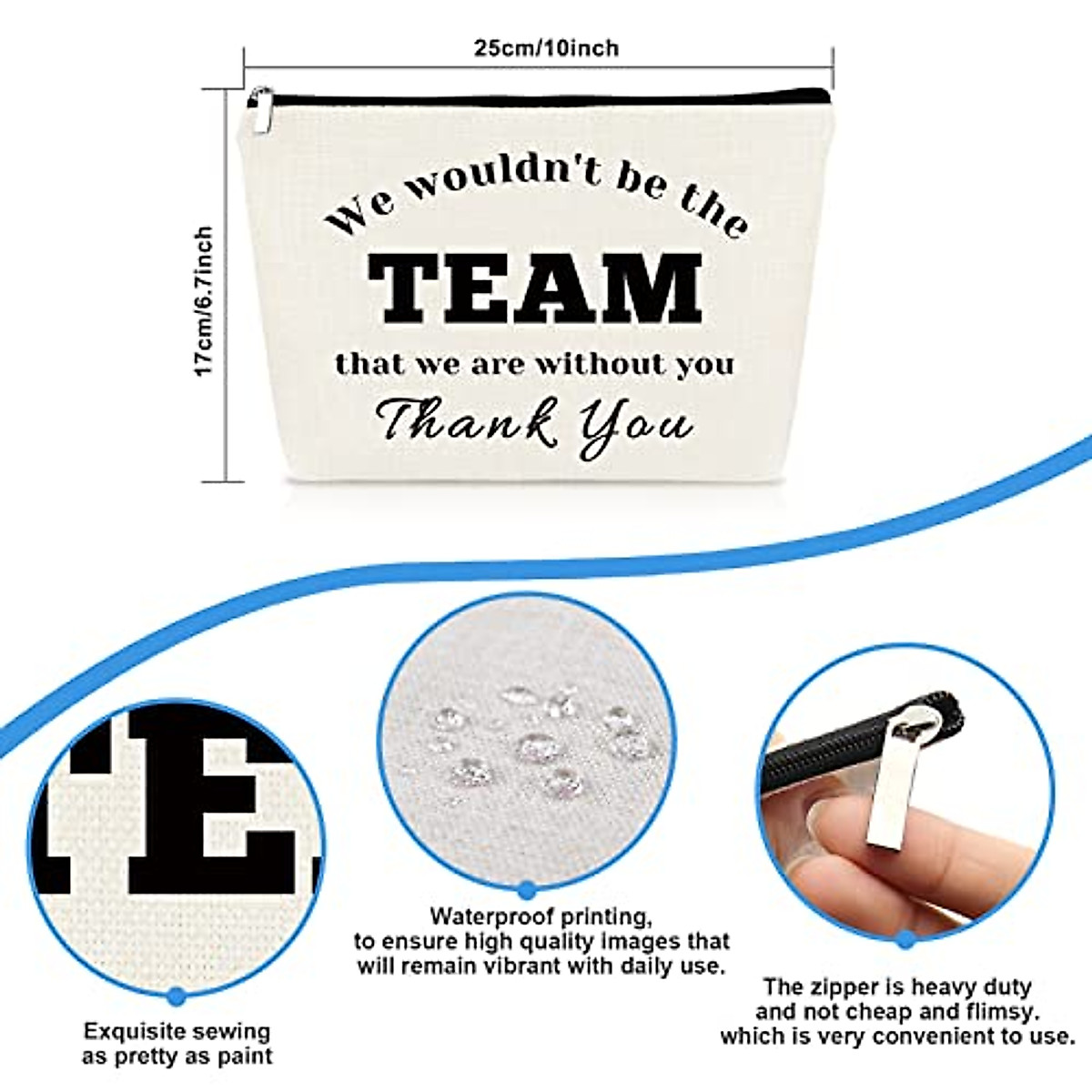 Boss Gift Coach Thank You Gift Makeup Bag for Women Leader Appreciation Gift Cosmetic Bag Leader Colleague Coworker Leaving Going Away Gift Basketball Soccer Team Coach Leader Employee Birthday Gifts