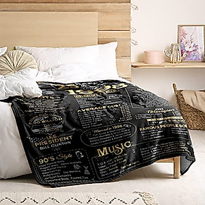 aisdfhsa 25th Anniversary Blanket Gifts Gift for 25th Silver Wedding Anniversary 25 Years of Marriage Gifts for Couple Wife Husband Dad Mom Parents Back in 1998 Throw Blanket 60Lx50W Inch