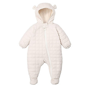 Baby Girl Boy Snowsuit 0-3 months Down Jacket Hooded Romper Jumpsuit Infant Spring Winter Outwear