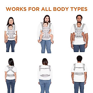 Ergobaby Omni 360 All-Position Baby Carrier for Newborn to Toddler with Lumbar Support (7-45 Pounds), Pure Black, 1 Count (Pack of 1)