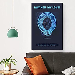 YILin Childish Gambino Poster Awaken My Love Album Music Poster Canvas Art And Wall Art Modern Family Bedroom Office Dorm Decor Gift 12x18inch(30x45cm)