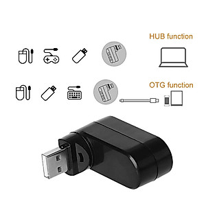 Lysee HDMI Cables - 270 Degree Rotatable High Speed 3 Ports USB HUB 2.0 USB Splitter Adapter for Notebook/Tablet Computer PC Peripherals - (Length: as pic)