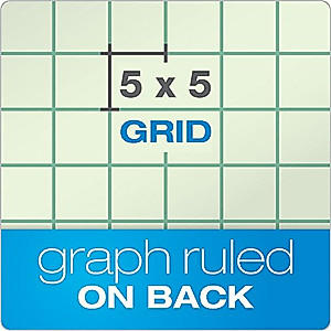 Ampad Engineer Pad, 5 Squares per Inch, 8.5" x 11", 200 Sheet Pad, Green (22-144)