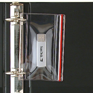 StoreSMART - Flash Drive Zipper Case for 3-Ring Binders - 10-Pack - Vinyl Plastic - R1831-FLASH10 - Made in USA