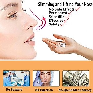 AMIJEAL Nose Shaper Clip Nose Up Lifting Clip Pain-Free Soft Silicone Nose Slimmer Device Nose Bridge Straightener Corrector Beauty Tool(Unisex)