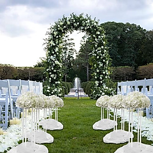 Alishomtll 5 Pcs Hydrangea Artificial Flowers with Removable Stems Full Silk Hydrangea Heads for Home Decor, Fake Faux Hydrangea Flowers for Wedding Centerpieces Party DIY Project (White)