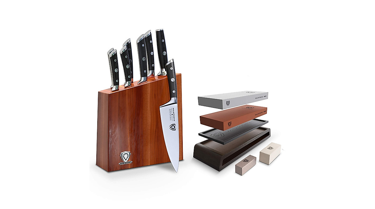 Dalstrong Gladiator Elite 8-Piece Knife Set & Whetstone