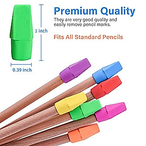 Sooez 120 Pack Pencil Erasers, Pencil Top Erasers Cap Erasers Eraser Tops Pencil Eraser Toppers Eraser Studying Supplies for Teachers Eraser Pencil Erasers, 7 Colors