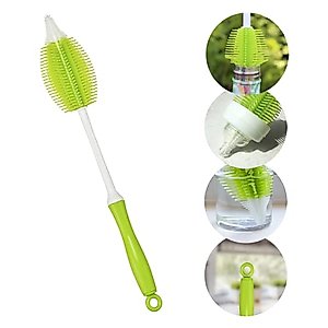 Innobaby 2-in-1 Silicone Bottle Brush, Green