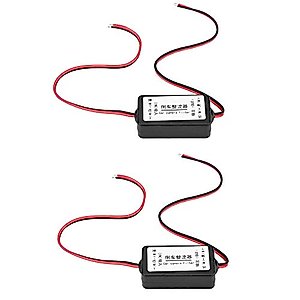 Car Rear View Rectifier, 12V DC Power Relay Capacitor Filter Connector for Backup Camera Rectifier Auto Car Camera Filter (2 Pack)