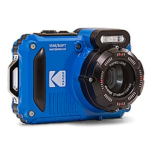 KODAK PIXPRO WPZ2 Rugged Waterproof Digital Camera 16MP 4X Optical Zoom 2.7" LCD Full HD Video, Blue