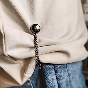 Magnetic Clothing Clips, Multi-Function Magnetic Clothing Clips, Magnetic Clip, Magnetic Shirt Accessories, Clothing Cinch Clips, Multi-Purpose Magnetic Pinless Brooch (Sliver*4pcs)