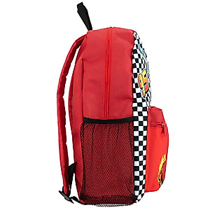 Disney Cars Backpack Set 4 Piece | Lightning McQueen Backpack Pencil Case Water Bottle and Lunch Bag | Children's Backpacks For School And Adventures | Official Cars Merchandise