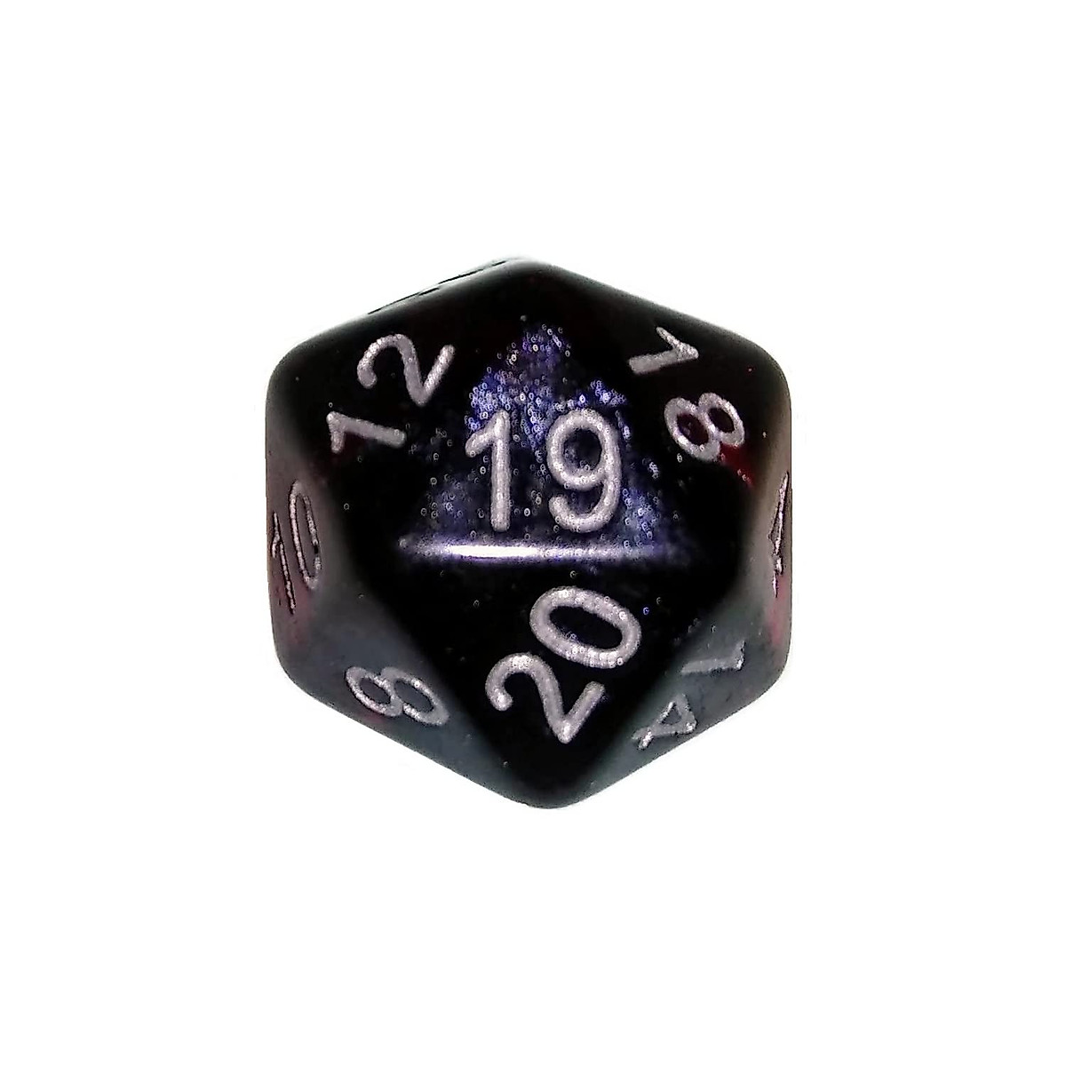 Marbled Black with a Ruby Red Translucent Vein Set of 10 Dice for Role-Playing Games (Includes a d20 Initiative Advantage Die and Two Special d6 Max Damage Dice) RPG
