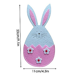Harrod Easter Silverware Bags | Easter Party Felt Silverware Holder - Easter Table Decorations Silverware Storage Bag for Dinner Party Decorations
