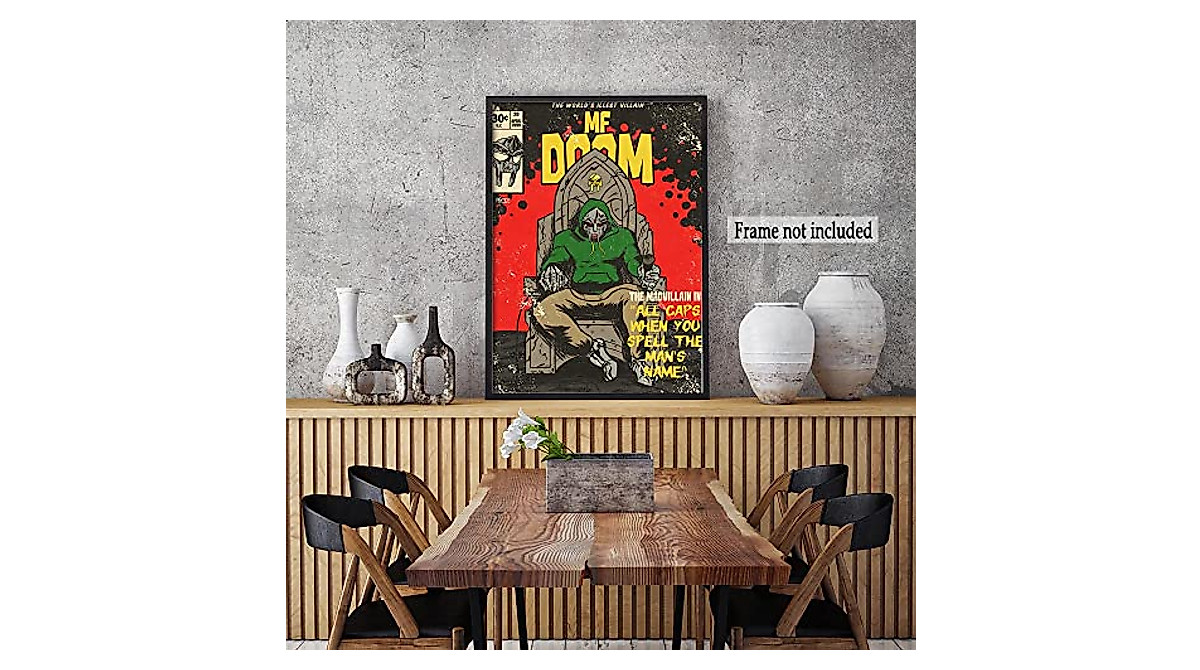 MF Doom Poster Wall Art - Vibrant Canvas Decor for Music Fans