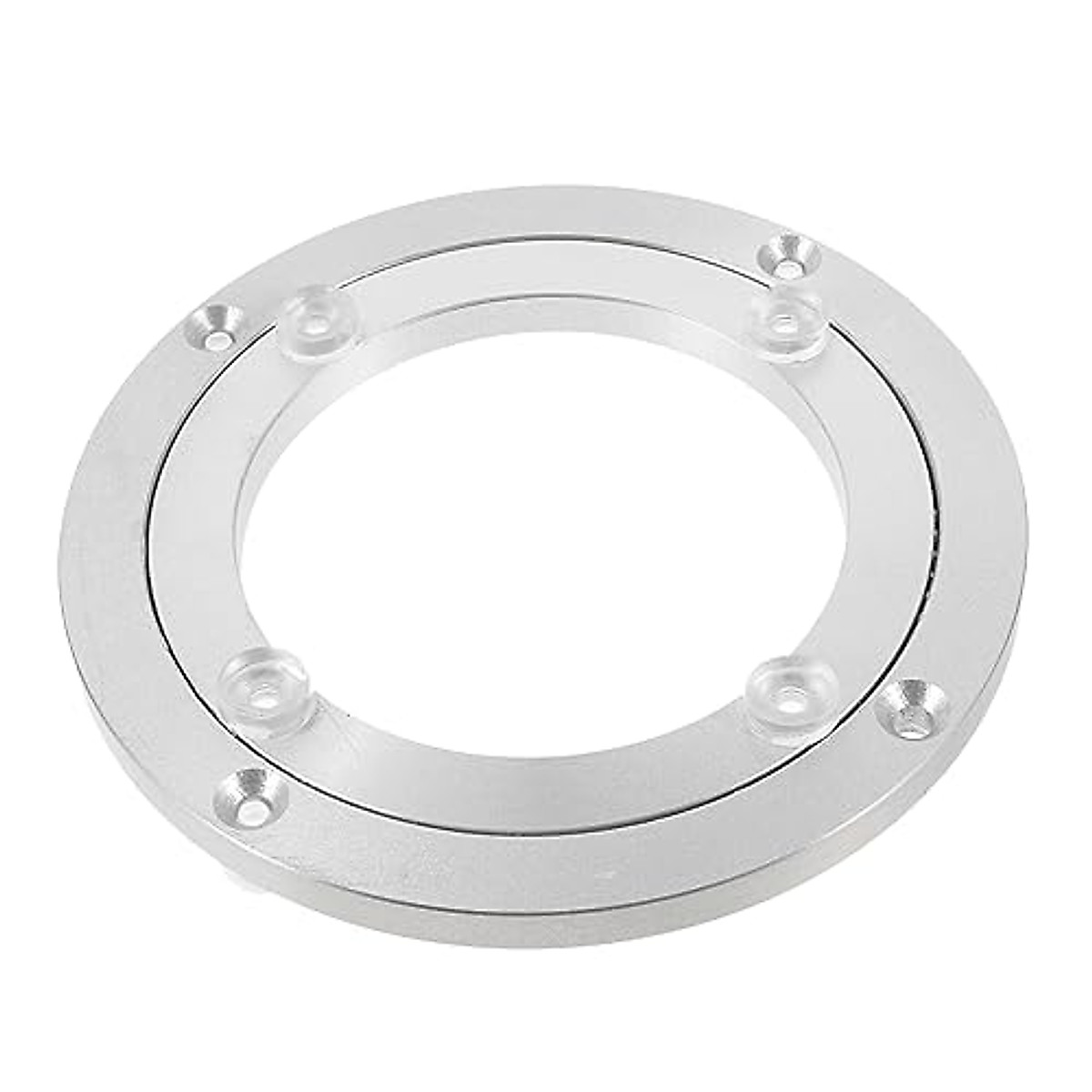 Angoily 4pcs Table Turntable Restaurant Turntable Bearing Restaurant Supply Turntable Swivel Plate Table Accessory Rotating Serving Tray Rotating Platter to Rotate Rubber Load Board Glass