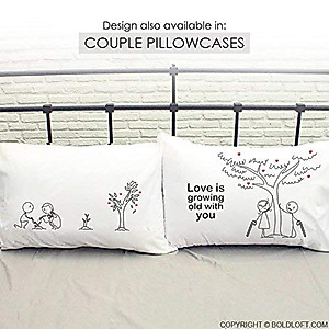 BoldLoft Grow Old with You Couples Coffee Mugs-Couple Gifts for Anniversary Wedding Engagement Valentines Day Ceramic Gifts for Boyfriend Girlfriend Bride and Groom Gifts Mug Gift Set for Him and Her