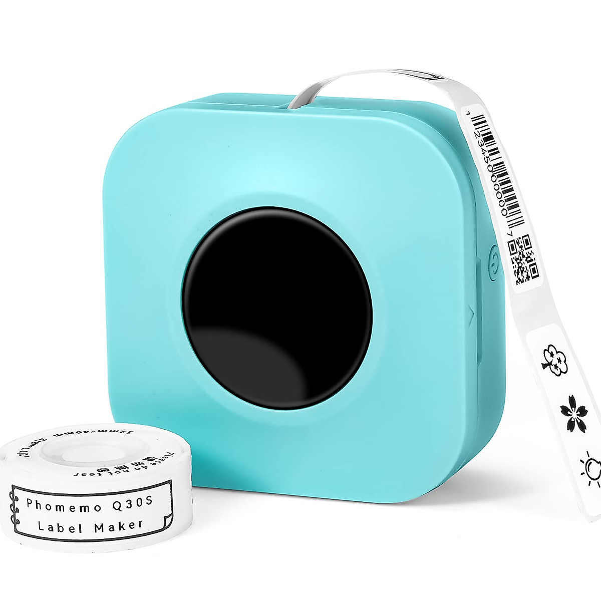 Label Maker Machine with Tape, Memoqueen Q30S Portable Mini Bluetooth Thermal Label Printer for Storage, Barcode, Mailing, Office, Home, Organizing, Sticker Label Makers with Multiple Templates, Green