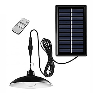 kekafu Solar Pendant Light Outdoor Waterproof LED Porch-Light with Remote Control Solar Intelligent Chandelier Hanging Lights for Garden Yard Patio Balcony Home Decoration, White