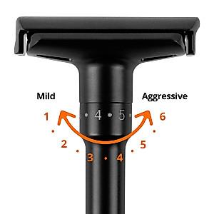 QSHAVE Adjustable Double Edge Safety Shaving Razor Deluxe Set (Razor with Stand)