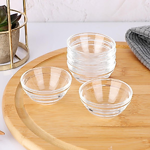 Small Pyrex Prep Mixing Bowls: 2.3x1.1Inch Mini Prep Bowls Stackable Glass Serving Bowls for Kitchen Prep - Dessert - Dips - Salad - Candy Dishes