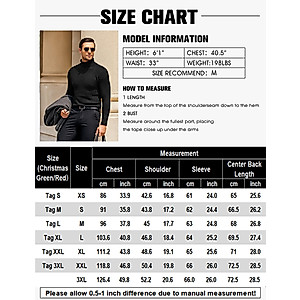 COOFANDY Men's Slim Fit Turtleneck Sweater Casual Knitted Twisted Pullover Solid Sweaters Khaki