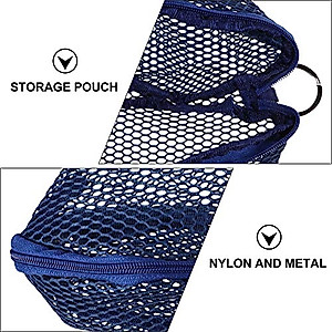 ABOOFAN Small Zipper Mesh Makeup Pouch Bags with Keychain Mini Coin Bag Wallet Cosmetic Small Storage Bag Transparent Travel Toiletry Bag for Women