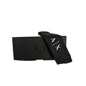 Armani Exchange AX4070S 82396G 57MM Shiny Grey/Mirror Black Pillow Sunglasses for Men + BUNDLE with Designer iWear Complimentary Care Kit
