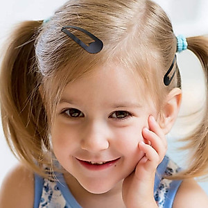 40 Pieces 2 Inch Black Metal Snap Hair Clips Non-slip Hair Barrettes Hair for Girls, Women, Kids Teens or Toddlers