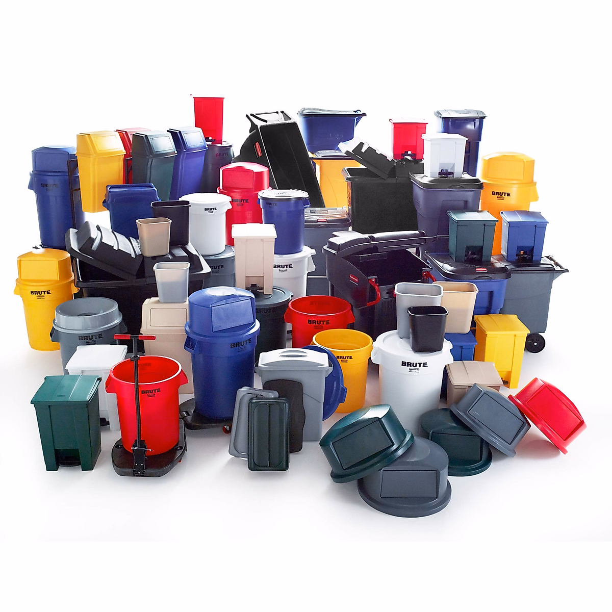 Rubbermaid Commercial Products BRUTE Heavy-Duty Round Trash/Garbage Lid, 20-Gallon, Gray, Outdoor Waste Container for Home/Garage/Mall/Office/Stadium/Bathroom