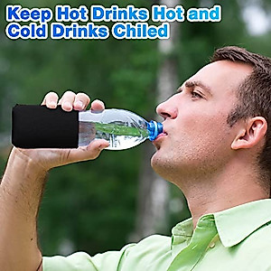 60 Packs Blank Can Cooler Sleeves Soda Can Covers Neoprene Can Sleeve Drink Insulator Sleeve Collapsible Can Coolers for Parties, Events or Weddings (Black)