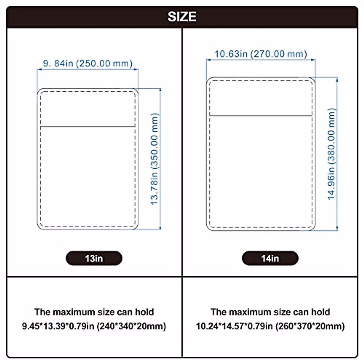 Laptop Sleeve Compatible with 13-14-16 Inch M1 M2 MacBook Pro/MacBook Air/IPAD Air/IPAD Pro, Faux Leather 14in Case, Gray