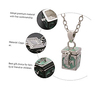 Artibetter 1pc Ashes Necklace Memorial Necklace for Men Women Necklace Mens Stainless Steel Necklaces Square Ashes Pendant Cremation Ashes Memorial Openable Pendant Chain Copper Diffuser