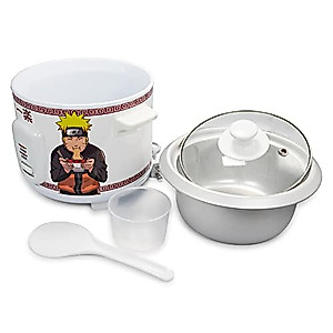 Naruto Shippuden Ichiraku Ramen Automatic Rice Cooker & Warmer | Food Steamer for White and Brown Rice, Quinoa | Anime Manga Gifts and Collectibles | Holds 24 Ounces