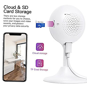 Mastlend 1080P Baby Monitor WiFi Camera Indoor Home Security Camera Wireless CCTV Surveillance Camera Pet Camera Baby Camera with Night Vision/Sound and Motion Detection/2-Way Audio